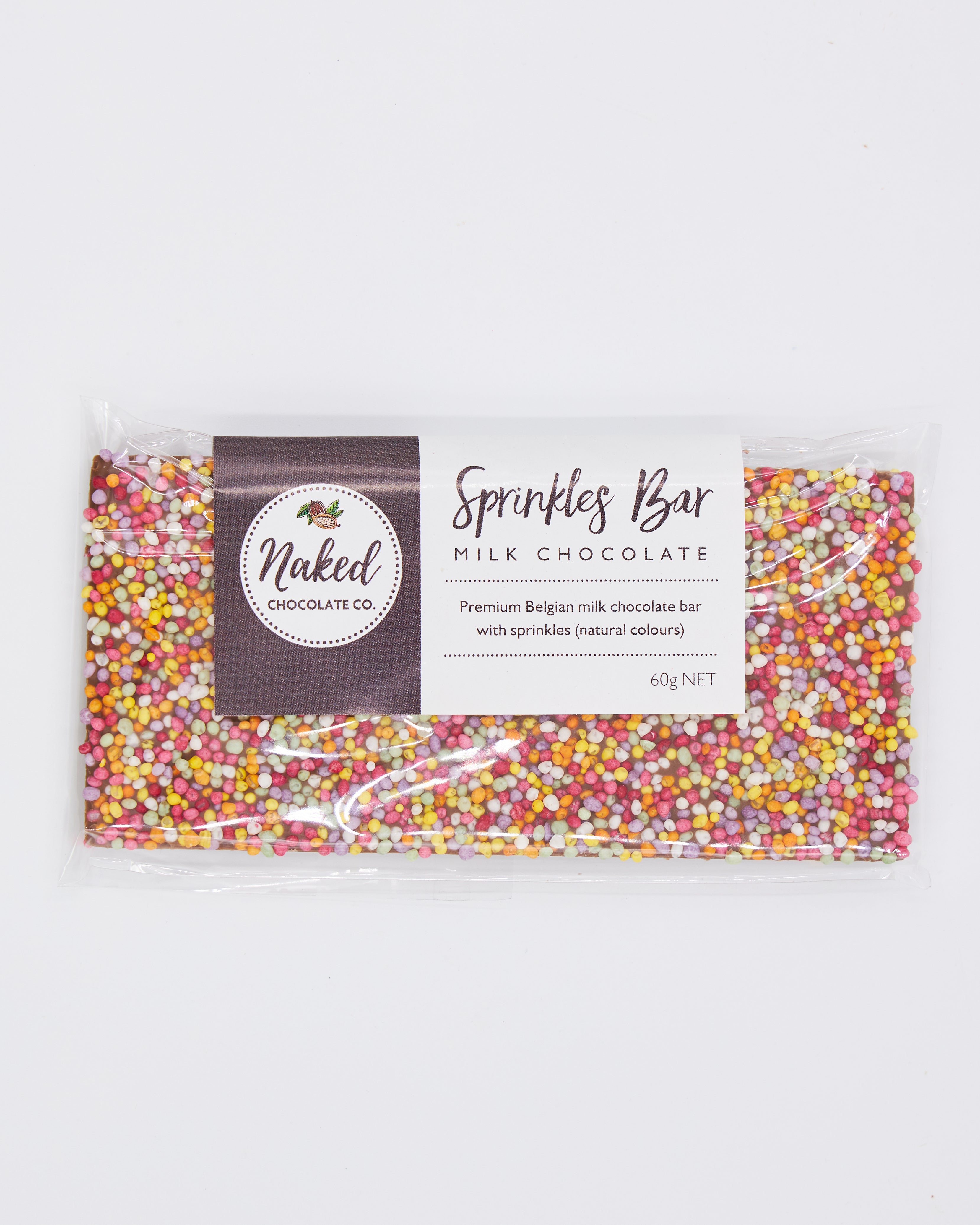 Milk Chocolate Sprinkles Bar – Naked Chocolate Co.